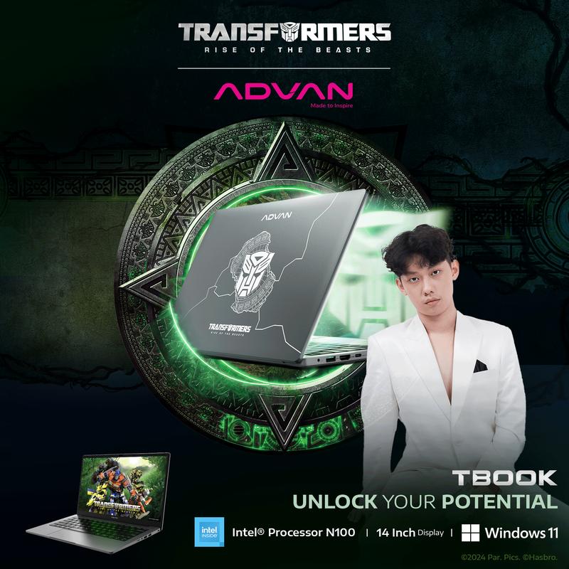 [Exclusive Willie Salim] ADVAN TBOOK x Transformers Intel N100 4GB ...