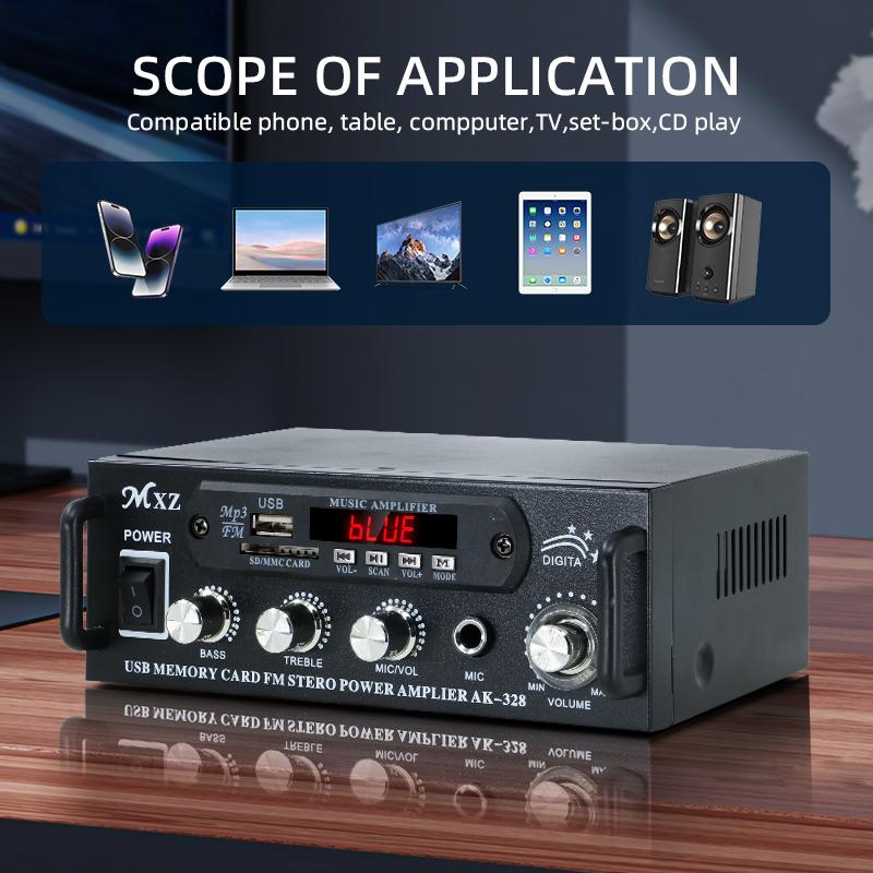 Home Theater Bluetooth Power Amplifier Outdoor Indoor Mini Small ...