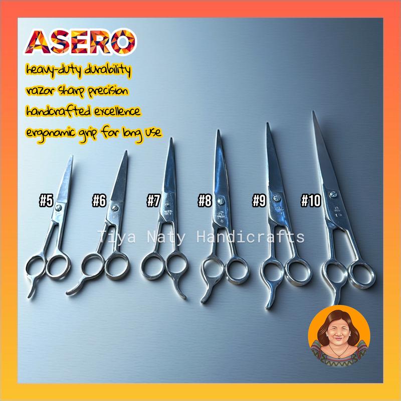 Tiya Naty Handicrafts ASERO Heavy-Duty Asero Barber Scissors - TikTok ...