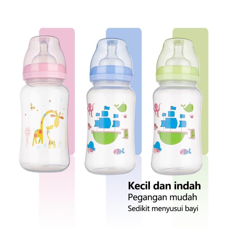 320ml Botol Susu Dot Nipple Wide Feeding Bottle Botol Cartoo - Shop ...
