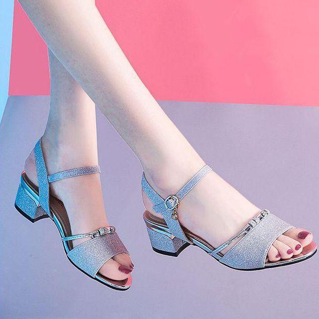 Summer 2 inches Korean sandals with heels fashion block heel - TikTok ...