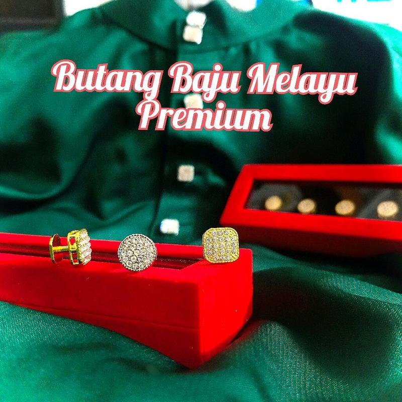 1set [Kotak Baldu] Butang Baju Melayu Nikah Batu Kristal Rhinestone ...
