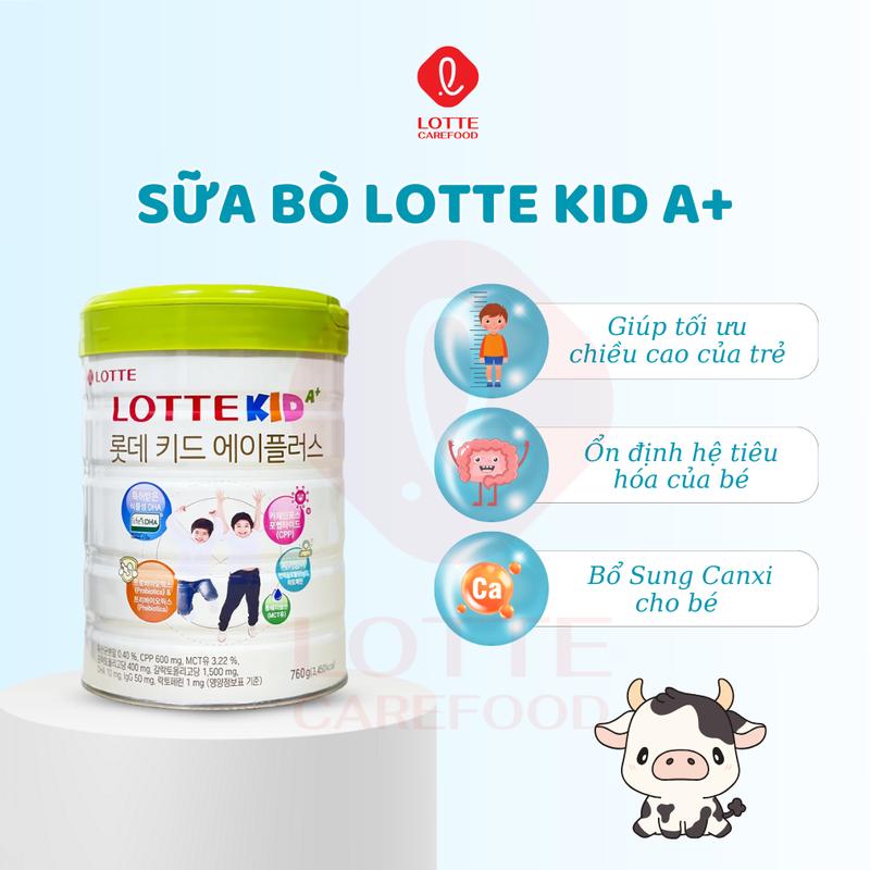 Sữa Bột Lotte Kid Bò A+ Giúp Phát Triển Chiều Cao Cho Bé Lon - TikTok ...