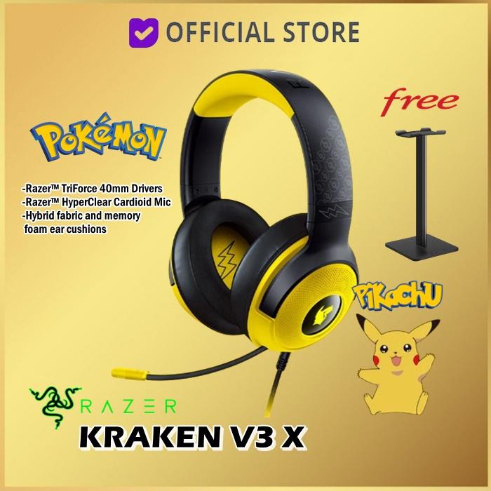 Promo Razer Kraken V3 X Pokemon Pikachu Edition Wired USB Gaming ...