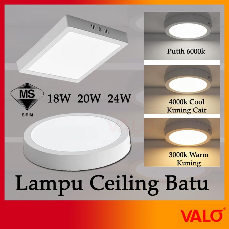 Lampu Permukaan LED, Sirim, 18w dan 24w, Bentuk Bulat dan Segi - TikTok ...