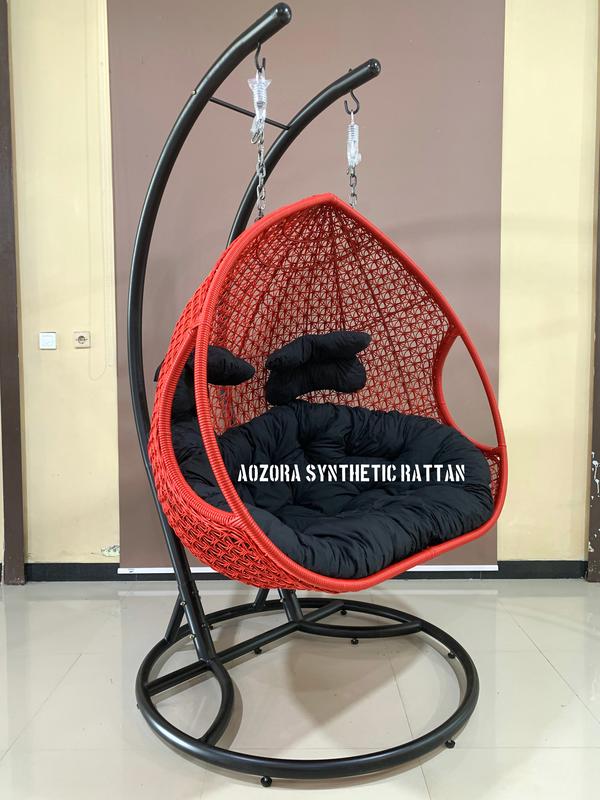 JAWA AREA Ayunan Gantung Rotan Sintetis Pear Twin Jumbo Kapasitas ...