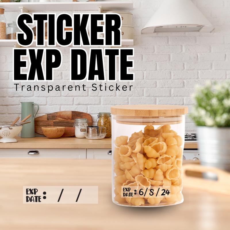 Sticker Expiry Date Label Size 4cm x 1cm Transparent Sticker - TikTok ...