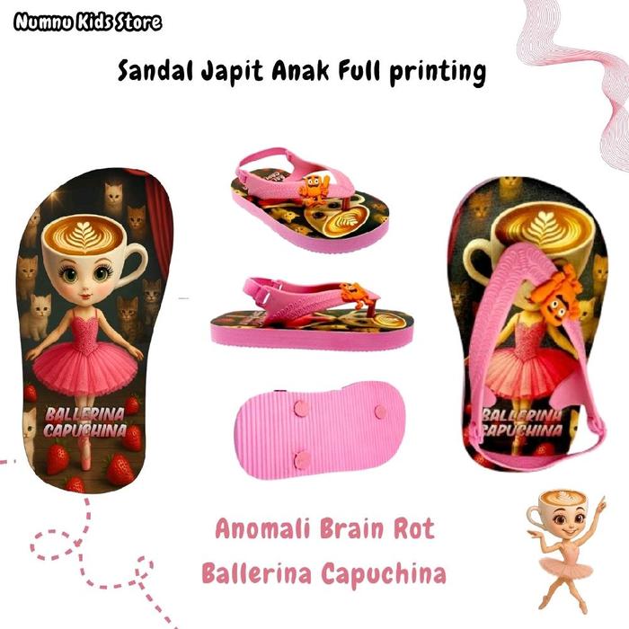 Promo Numnu Kids Store Sandal Japit Anak Full Printing Ballerina ...