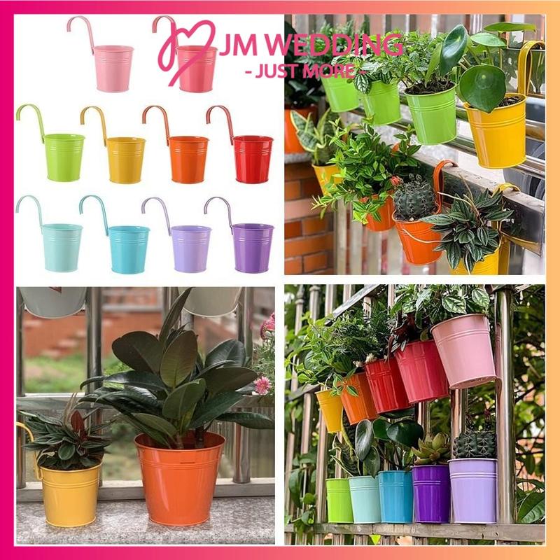 [MY] JM Hanging Planter Pot Garden Pasu Bunga Besi Comel Baldi - TikTok ...