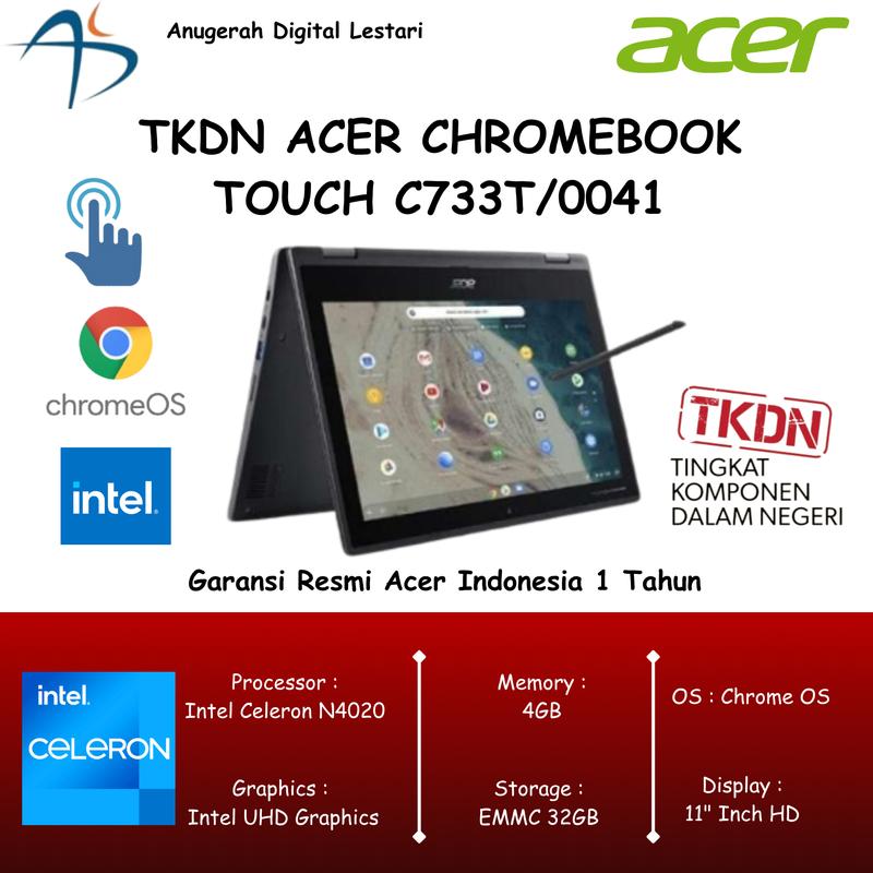 TKDN Acer Chromebook Touch C733T/0041 Intel N4020 4GB 32GB eMMC 11.6 ...