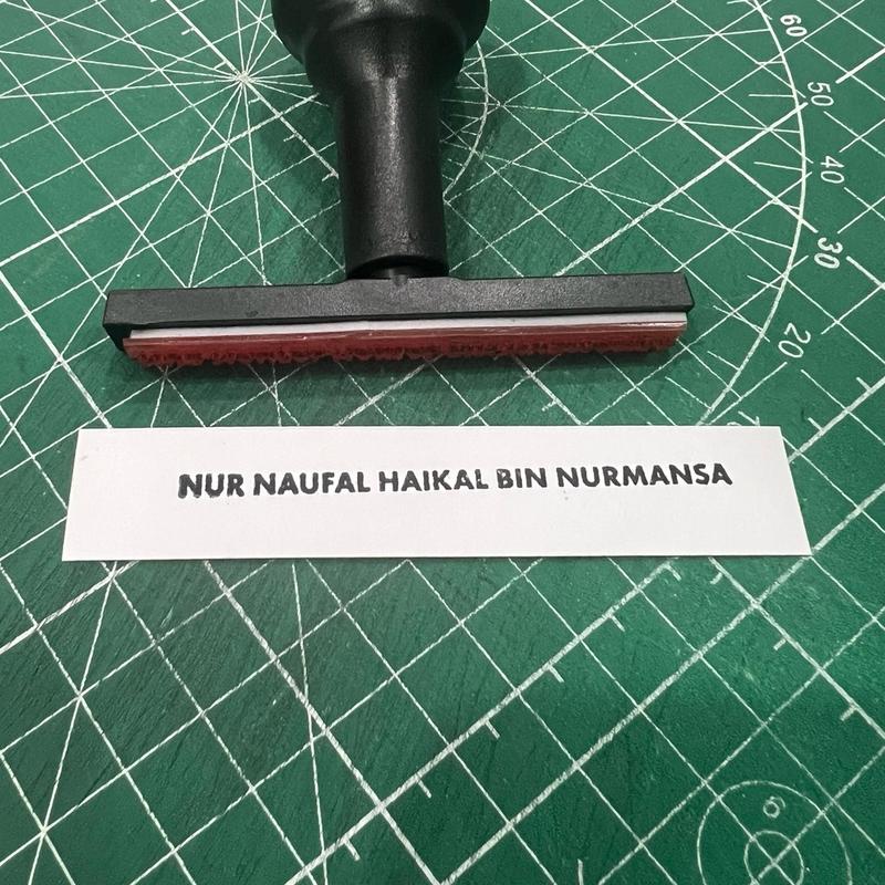 Cop Nama Sekolah Size 8 cm x 1 cm - Rubberstamp Nama - Stationery ...