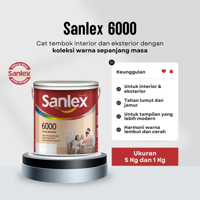 Jual Sanlex 6000 - Cat Tembok Interior dan Eksterior - 25 kg - 805 ...