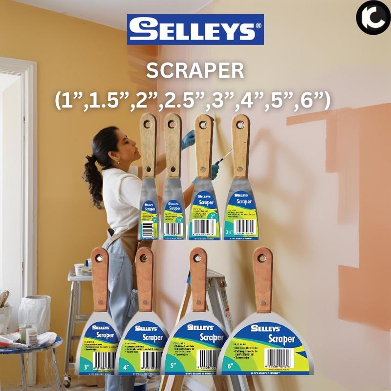 SELLEYS STAINLESS STEEL SCRAPER WOOD HANDLE - TikTok Shop Malaysia