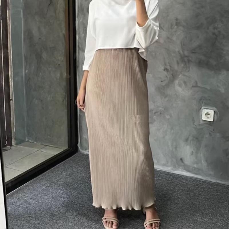 Rok Span Plisket Wavy/Rok Lidi Plisket/Rok Span Wanita/Bawahan - Shop ...