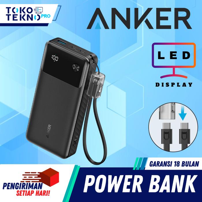Promo Anker Powerbank 20000mAh LED Display 30W PD 3 Port A1384 - Kota ...