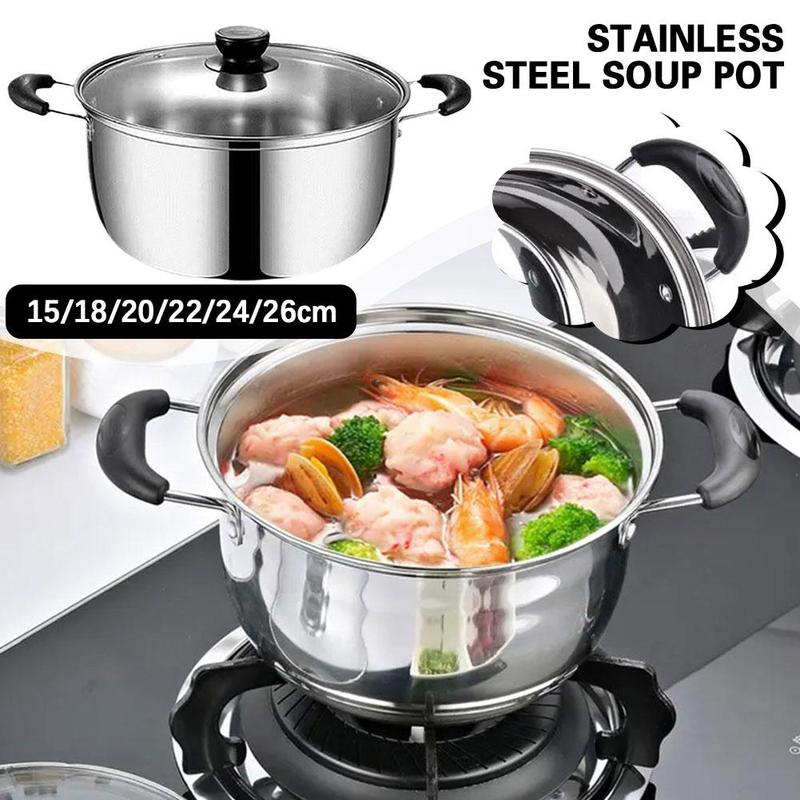 Set periuk sup keluli tahan karat, pengukus, alat memasak, periuk ...