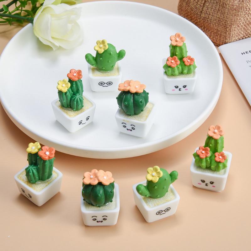 Pasu Bunga Kaktus Simulasi, Comel, Hiasan Desktop Pejabat, Hiasan ...