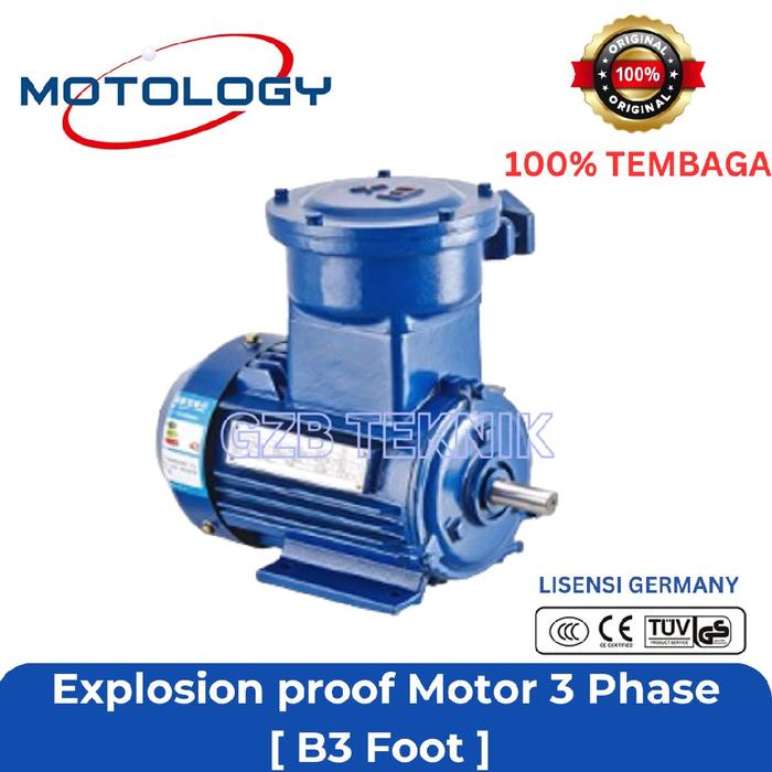Jual Dinamo Explosion Proof 5.5kW 7.5HP 380V/660V 3 Phase B3 Foot ...
