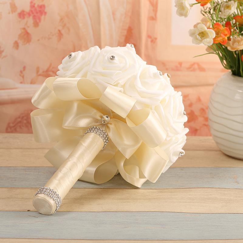 Sejambak Pengiring Pengantin Mawar, Bahan PE, Bunga Buih, Reben ...