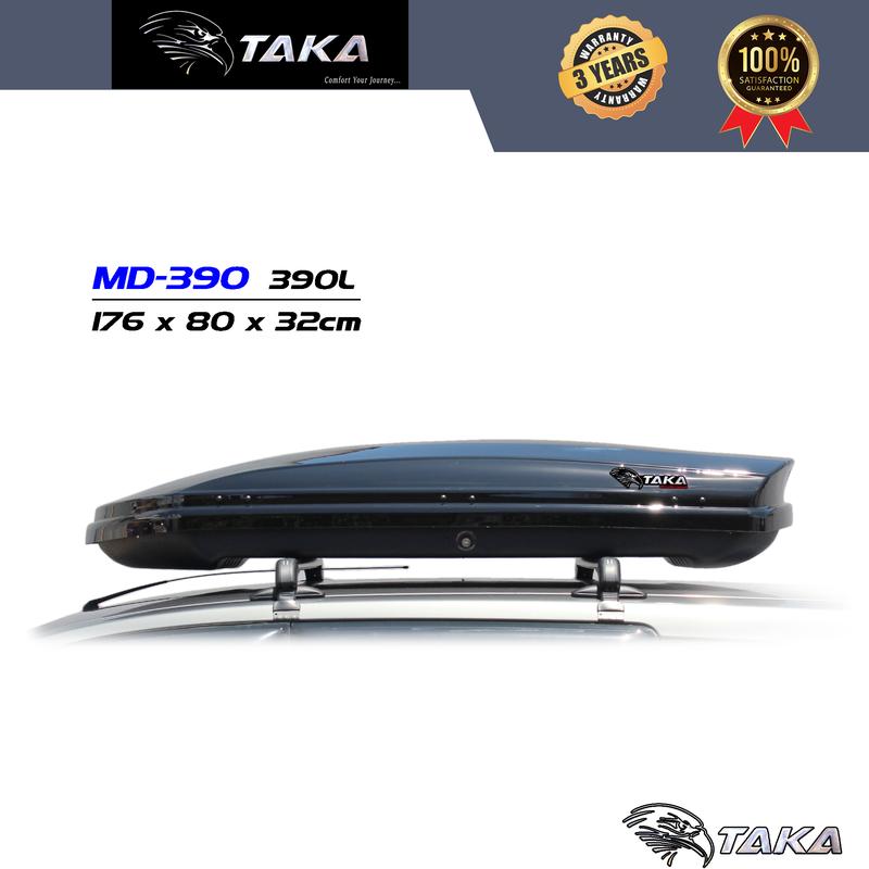 TAKA MD-390 Car Roof Box [Explorer Series] [L Size] [Glossy Black ...