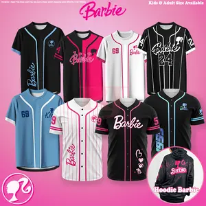 (KIDS - ADULT) CLEARSTOCK Baju Barbie Retro Baseball Design Round-Neck ...