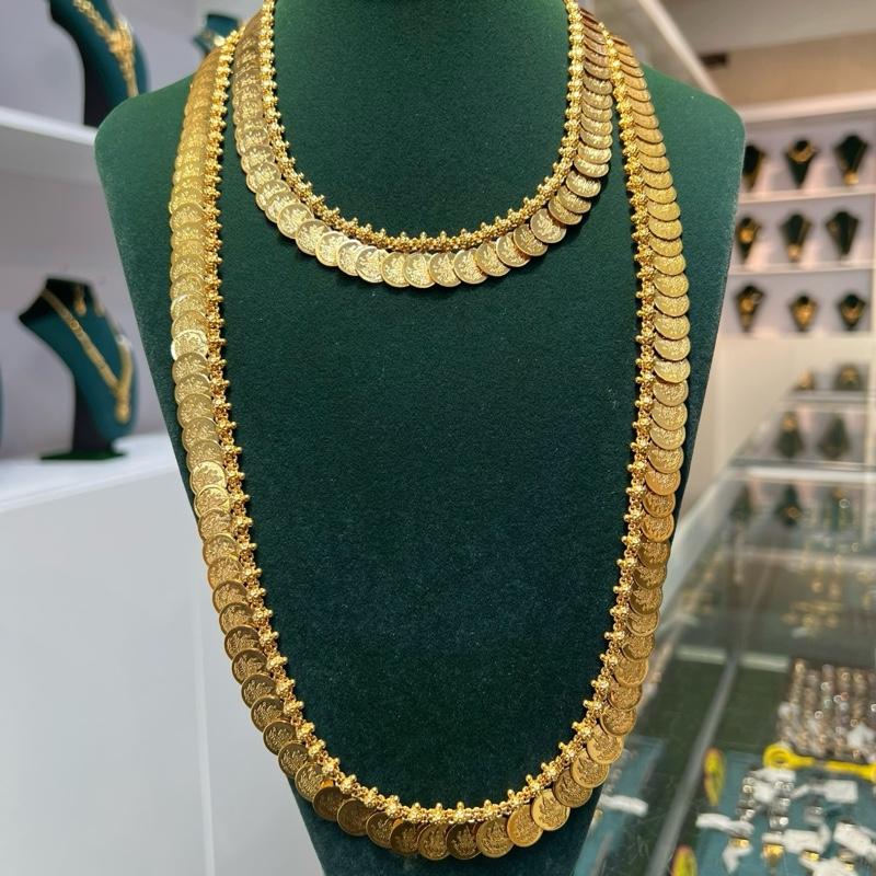 Kaasu Malai Full Gold Plated | Coin Size 1CM | 44cm & 75cm | - TikTok ...