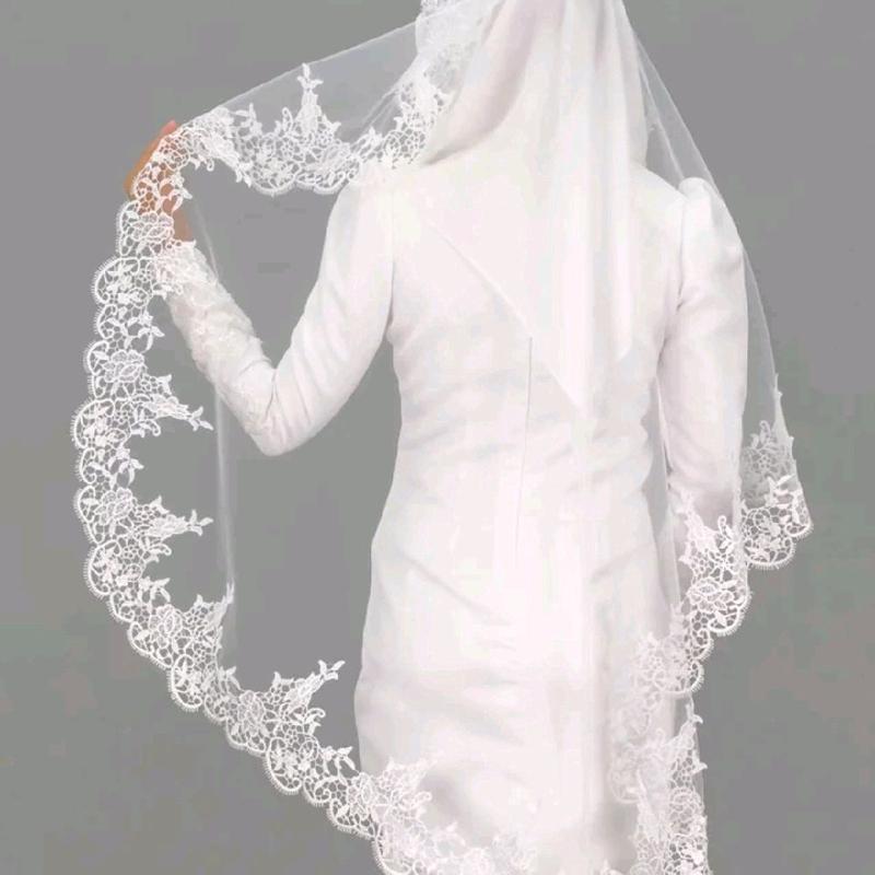 VEIL LABUH TUNANG NIKAH WHITE - TikTok Shop Malaysia