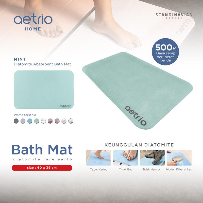 KESET DIATOMITE | BATH MAT DUSTY MINT - Shop | Tokopedia