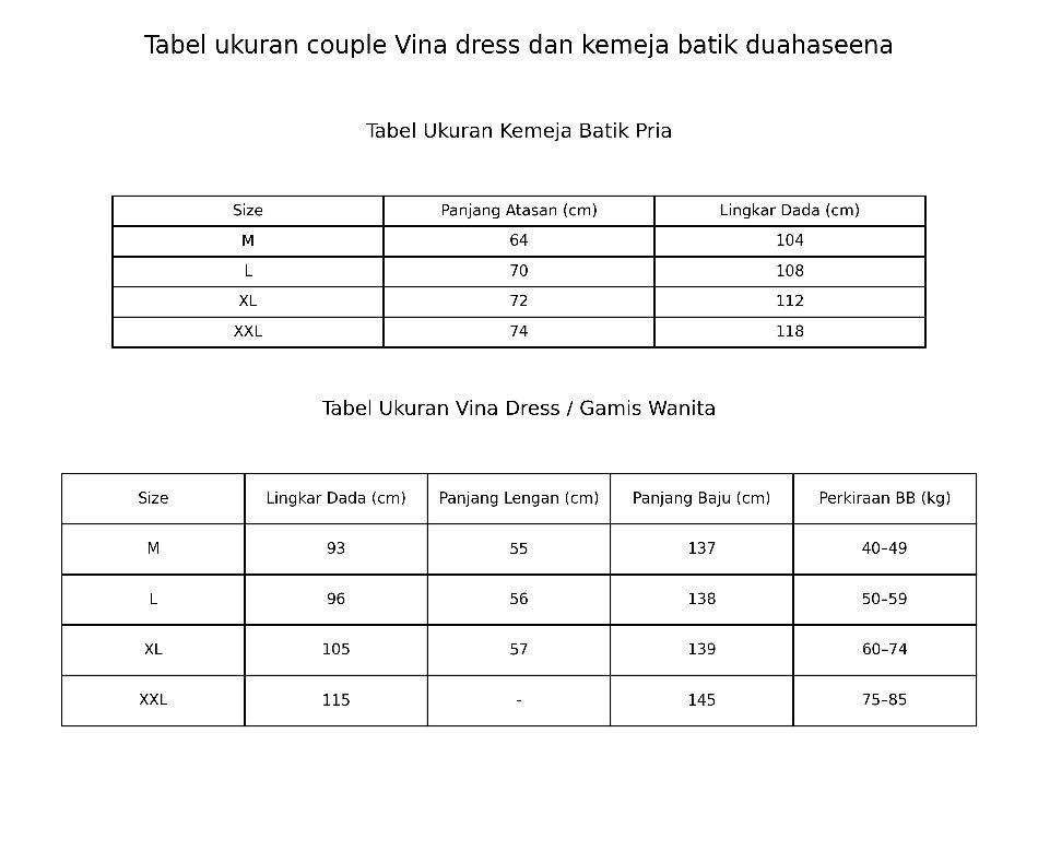 PAKET HEMAT!!! Couple Vina Dress Kemeja Batik Premium Set Pasangan ...