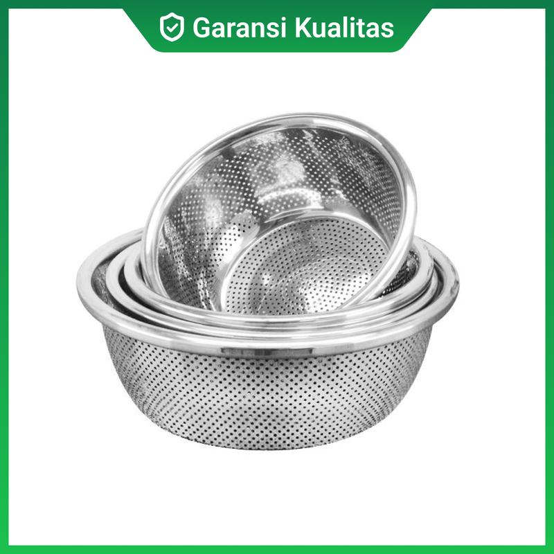 Baskom Bolong Jumbo Stainless SUS 304 - Saringan 50/60/70 cm Tebal ...