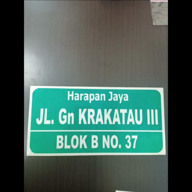 Akrilik Sign Alamat Rumah Custom Bahan Akrilik + sticker 30 x 15 cm ...