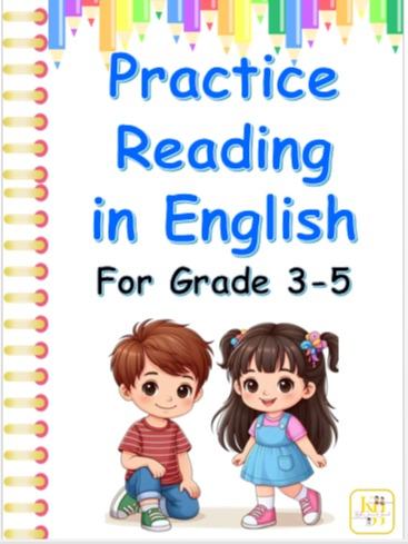 Practice Reading in English for Grade 3-5 27 pages A4 size softbind ...