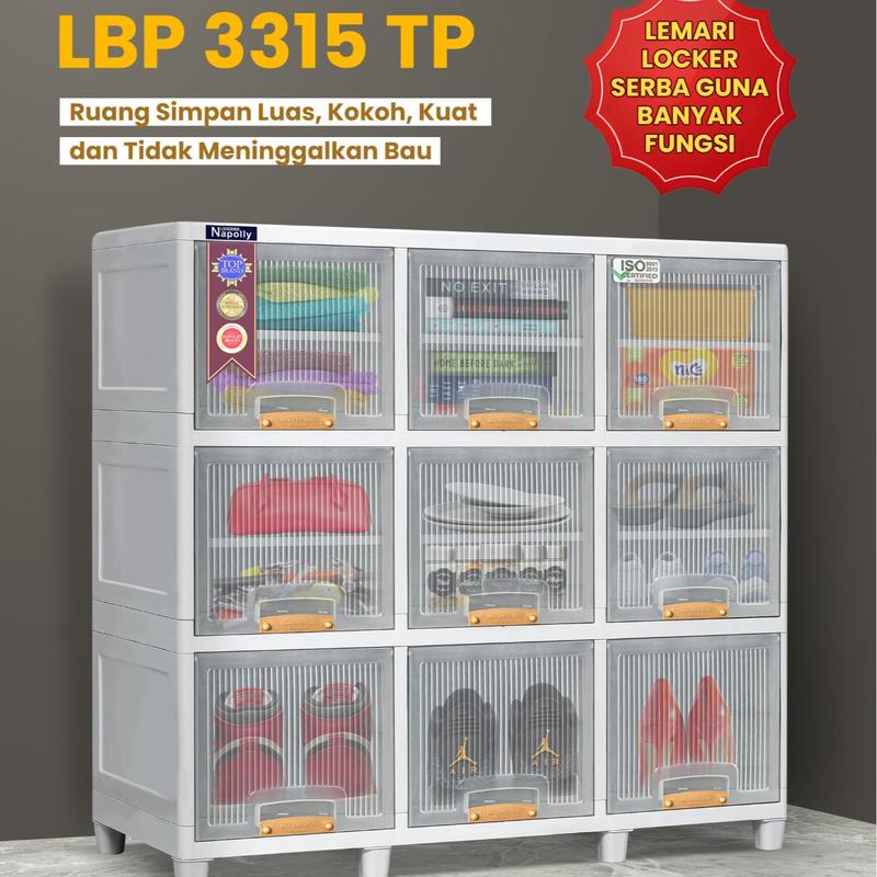 LEMARI PLASTIK NAPOLLY LOCKER BOX TRIPLE FLIP SUSUN 3/9 PINT - Shop ...