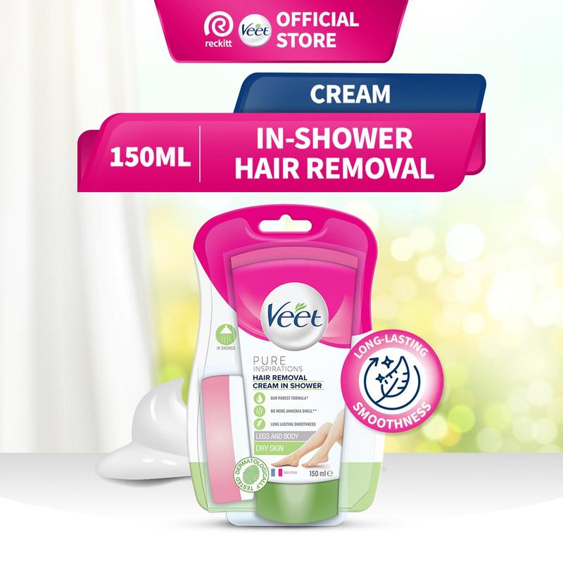 Veet In-Shower Hair Removal Cream for Dry Skin 100ml/ 150ml - TikTok ...