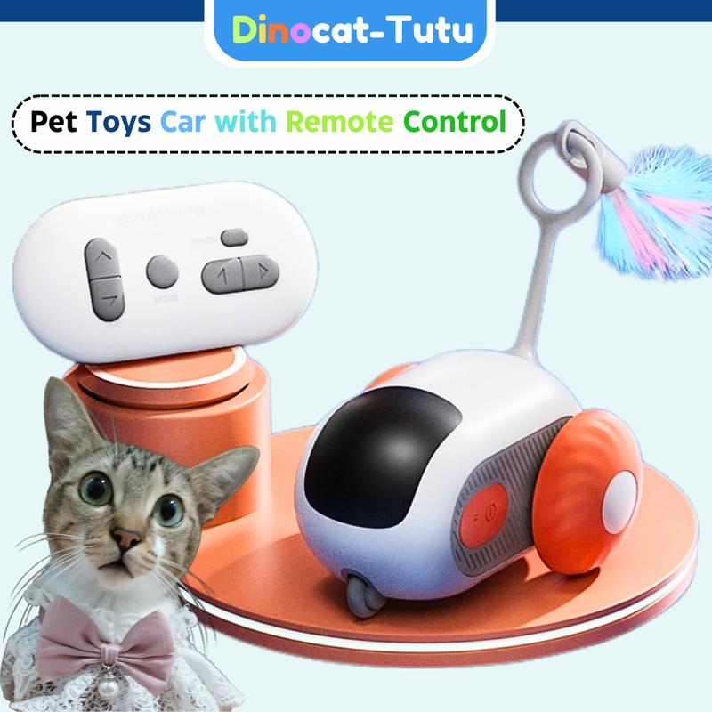 【TUTU】Automatic Pet Toys Car With Remote Control Smart Cat Car - TikTok ...