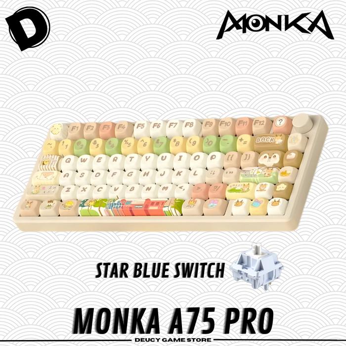 Jual Monka A75 Pro Full Alumunium Wireless Gasket Mechanical Keyboard ...