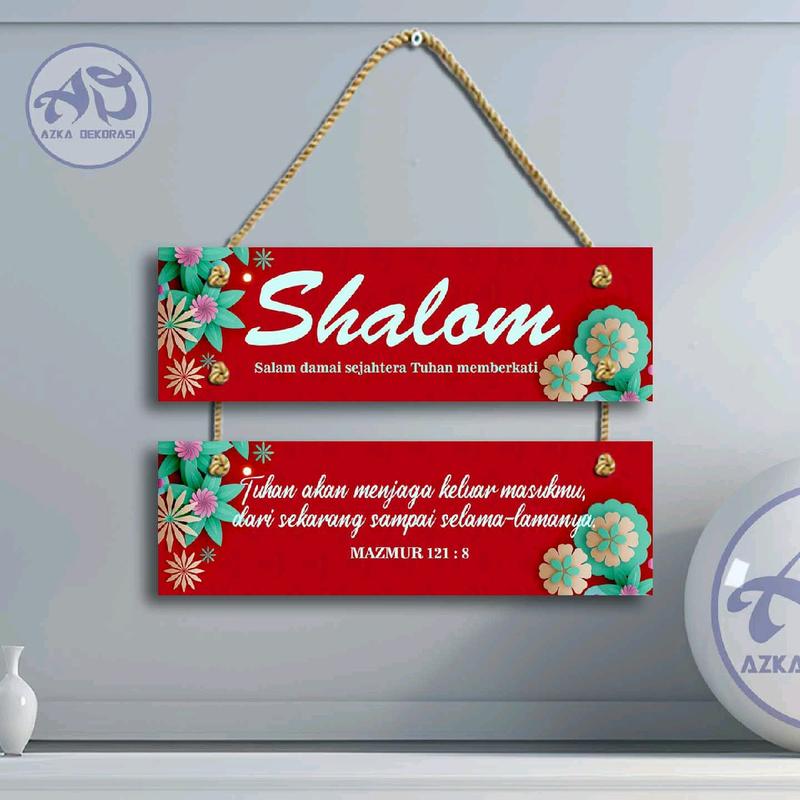 Hiasan Gantungan Pintu ucapan shalom Katolik / Kristen Protestan ...