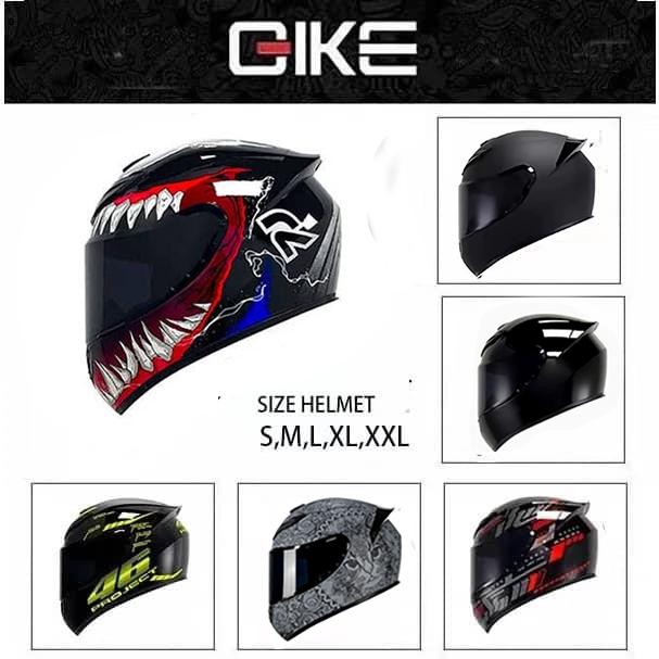 QIKE 111 Full Face Motorcycle Helmet with Lens Stylish Fast Release ...