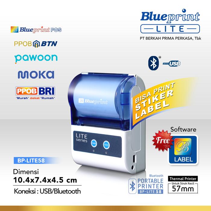 Promo Printer Thermal Portable Bluetooth BLUEPRINT BP-LITE58 - Lite 58 ...