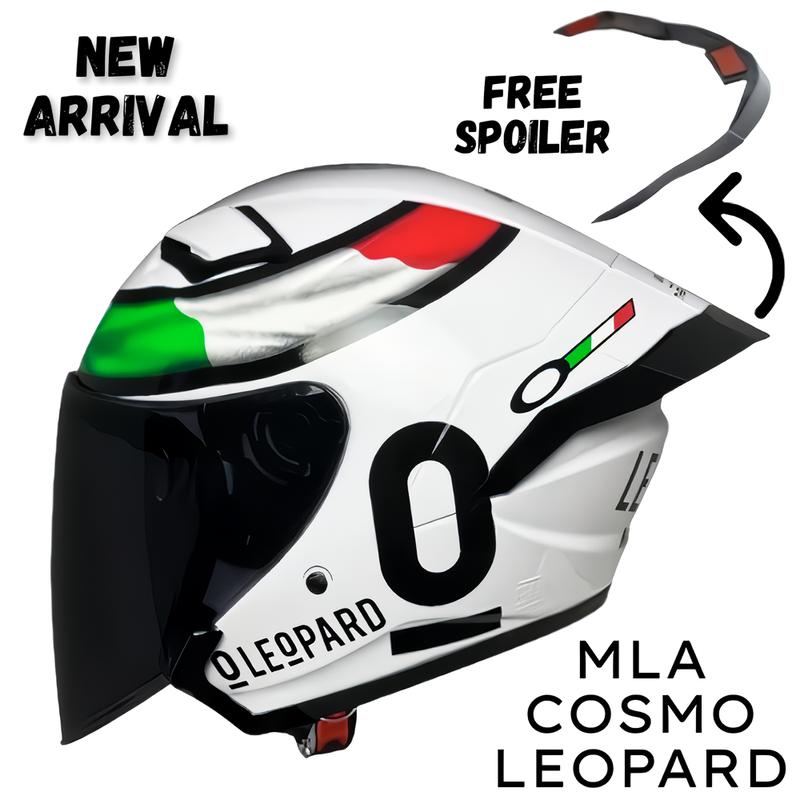 MLA Cosmo Leopard Helm Half Face Premium dengan Free Spoiler Virus SNI ...