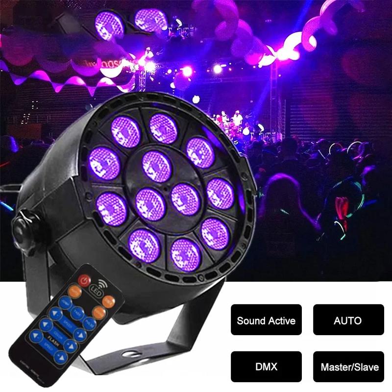 12LEDs UV Disco Purple Stage Par Light 36W Ultraviolet Strob - TikTok ...