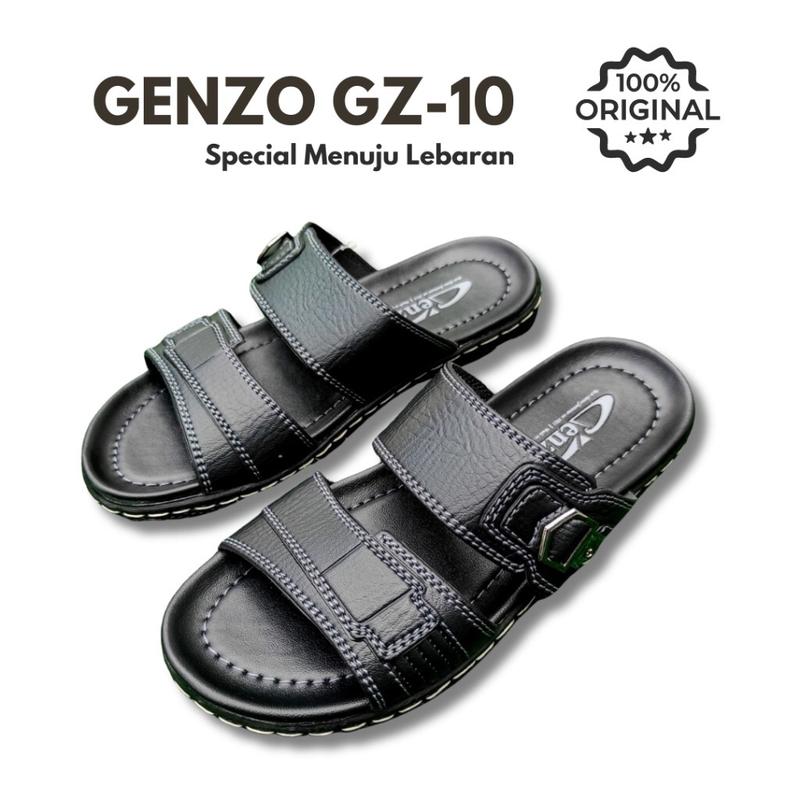 Genzo Gz-10 Sandal Pria Dewasa Slide Kulit Sendal Pria Sanda - Shop ...