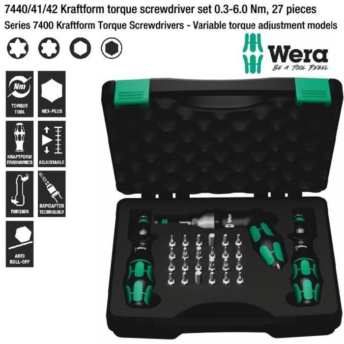 Jual Obeng Torsi Set Wera 05074739001 Torque Screwdriver 0.3-6.0 Nm ...