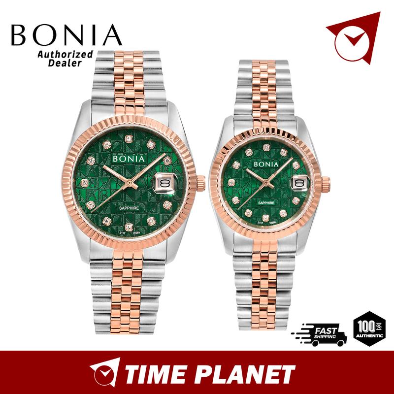 [Official Warranty] Bonia Classic Green Dial With Stainless Steel ...