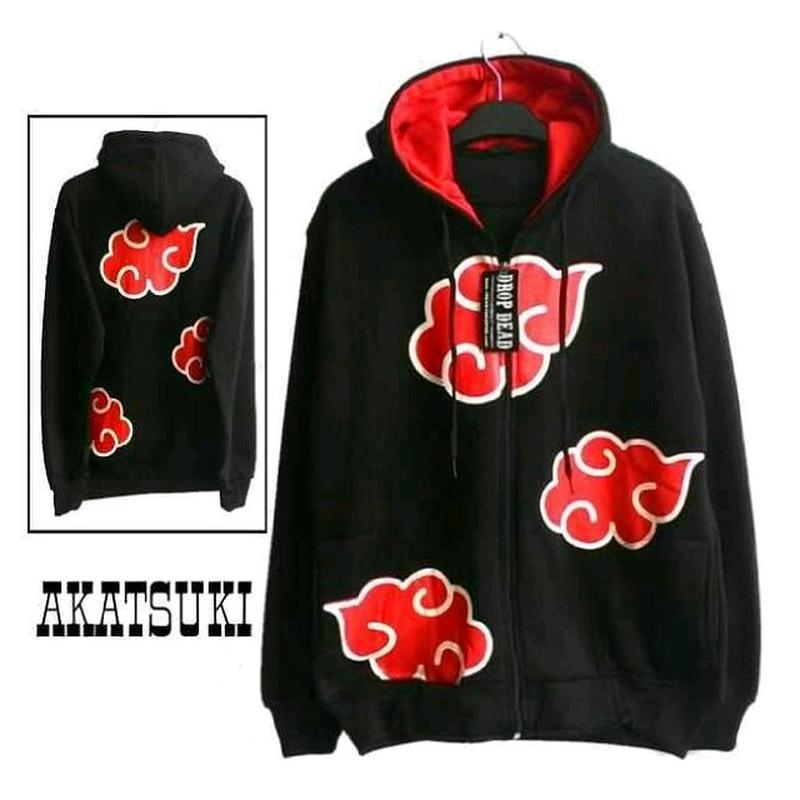 Jaket Hoodie Zipper Anime Naruto Akatsuki - Shop | Tokopedia