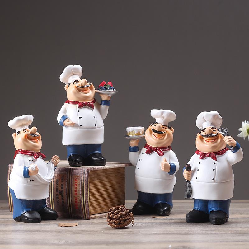 Patung Chef Resin Kreatif - Hiasan Dapur Moden, Barangan Hiasan ...