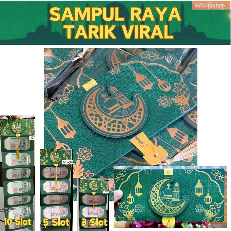 Sampul Raya Tarik Viral 2025 10 Slot Gold Black Kertas Sampu - TikTok ...