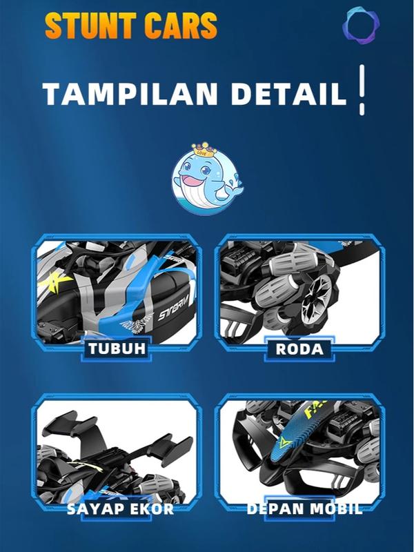 Kubaby Stunt Car Mobil Akrobat Remote Control dengan Lampu Berwarna ...