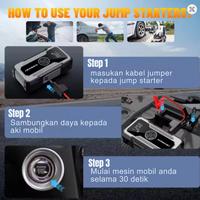 Promo ESSGOO KEBE-801 12000 mAh Jump Starter Aki Powerbank Pompa Angin ...