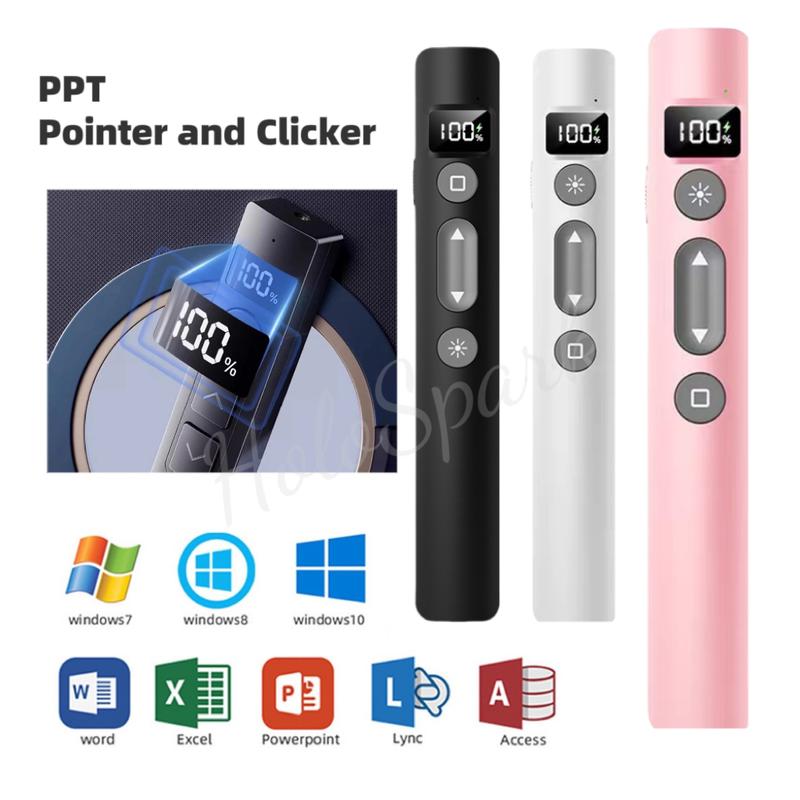2.4GHz Wireless Presenter Red Laser Page Turning Pen Remote Control ...